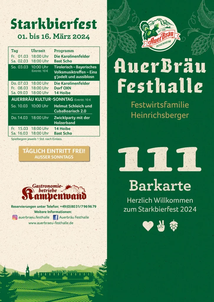 Starkbierfest - Auerbräu Festhalle - Rosenheim