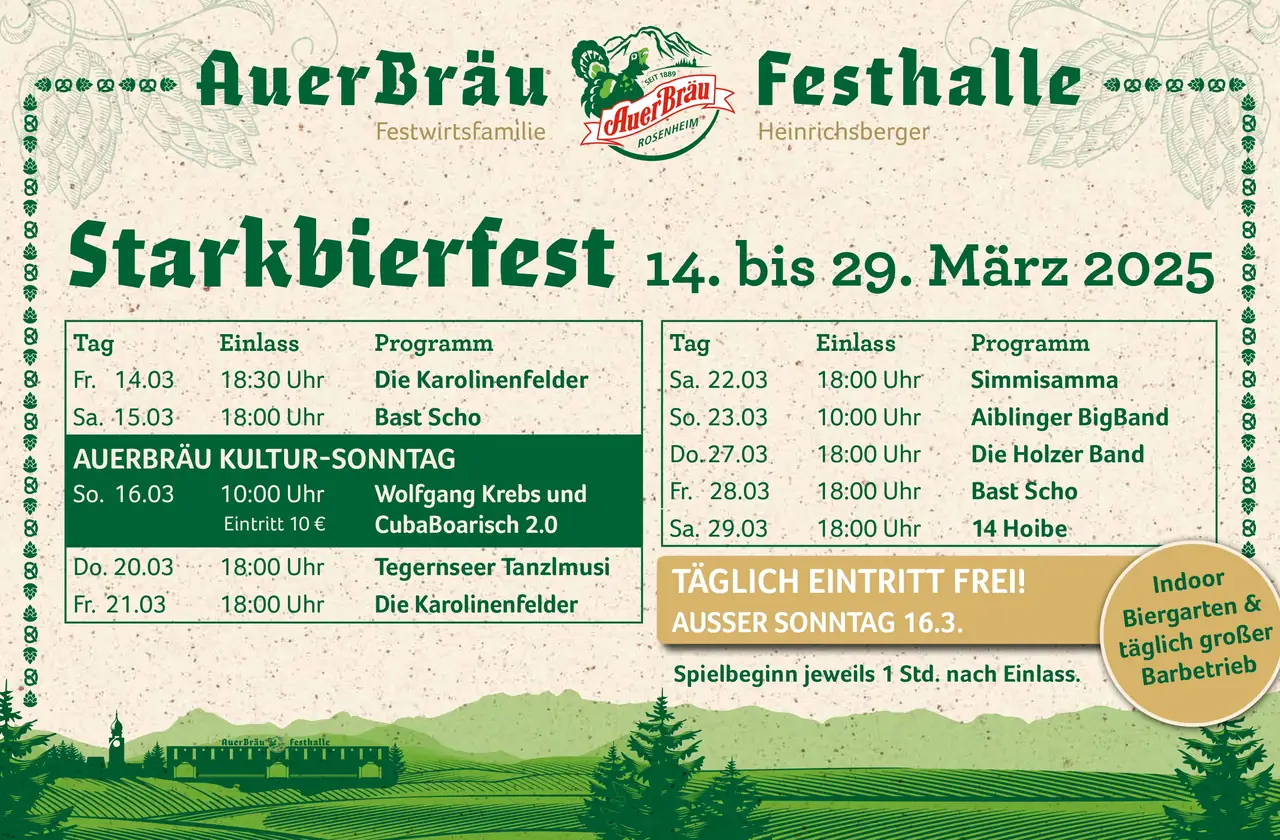 Starkbierfest - Auerbräu Festhalle - Rosenheim